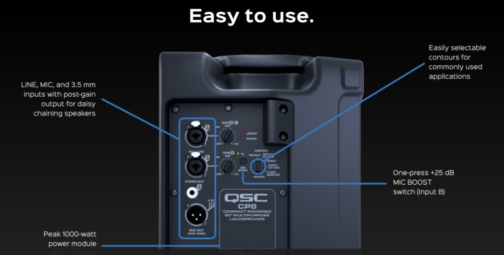 QSC CP 12 Series Compact Powered Loudspeakers - Sound Solutions Canada